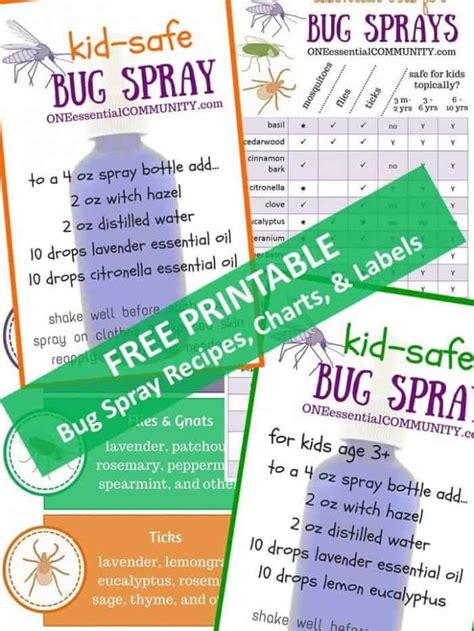 Printable Bug Spray Labels Printable Word Searches