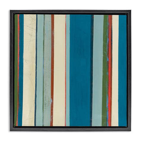 Free Shipping Stupell Industries Asymmetrical Blue Stripes Abstract