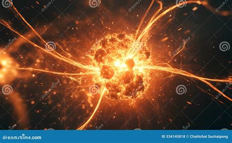 Explosive Nuclear Fission Reaction Unleashing Powerful Cosmic Energies