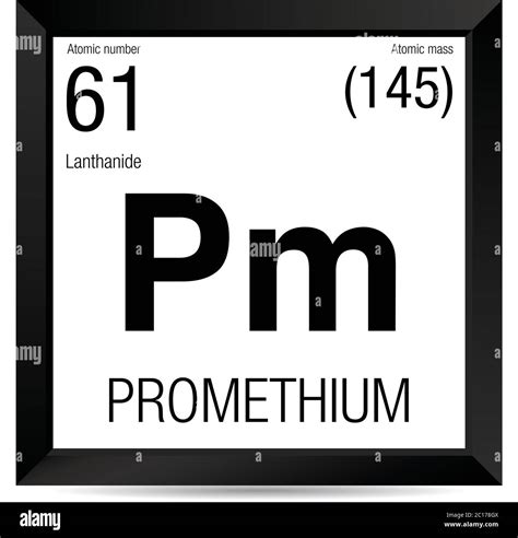 Promethium Symbol Element Number 61 Of The Periodic Table Of The