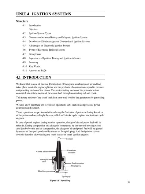 Unit 4 Ignition Systems Structure Pdf Ignition System Direct Current