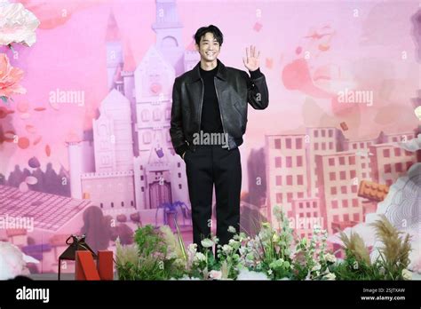 Taipei China February 11 2025 Taiwanese Actor Jasper Liu Attends The Launch Event Of The
