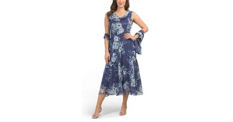 Marshalls Adriana Floral Gown For In Blue Lyst