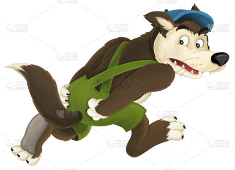 卡通童话故事大灰狼