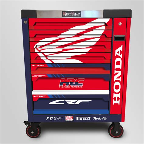 Servante Barracuda Deco Honda Hrc 8 Tiroirs 6 Remplis Rangement