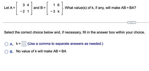 solved if a matrix a is 8x7 and the product ab is 8 x6 what