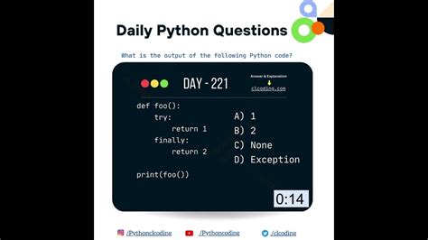 Python Coding Challenge Day 221 What Is The Output Of The Following