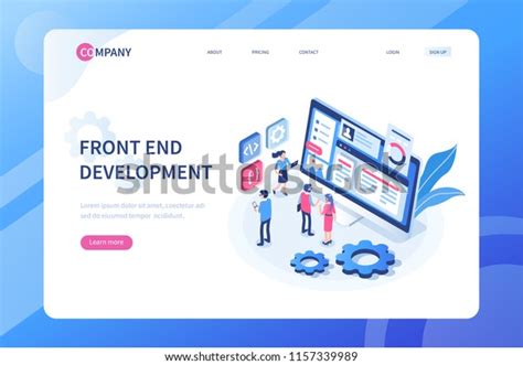 Front End Development Concept Characters Can Stock Vector Royalty Free