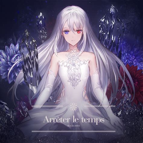 Safebooru 1girl Album Cover Arms At Sides Bare Shoulders Blue Eyes