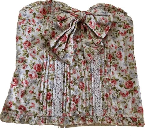 Liz Lisa Tube Corset Like Top Big Bow Y2k Vintage Floral Ditsy Daisy
