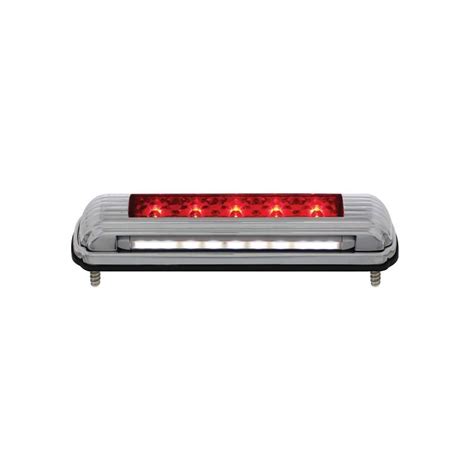Universal Led 3rd Brake Light Tail Light Finned Chrome Art Deco