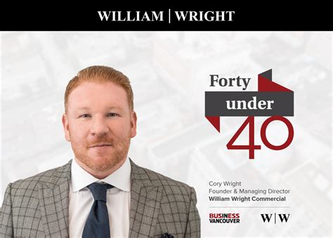 Cory Wright Recognized As Outstanding Business Leader In Business In Vancouvers Forty Under 40