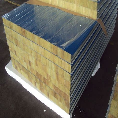 Waterprooffireproofinginsulatedacoustic Rockwoolglasswool Sandwich