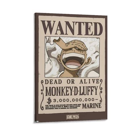 Luffy Bounty Poster Etsy