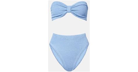 Hunza G Ruby Bikini In Blue Lyst