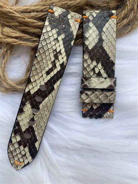 Python Snake Leather Watch Strap Band T For Him Leather Watch