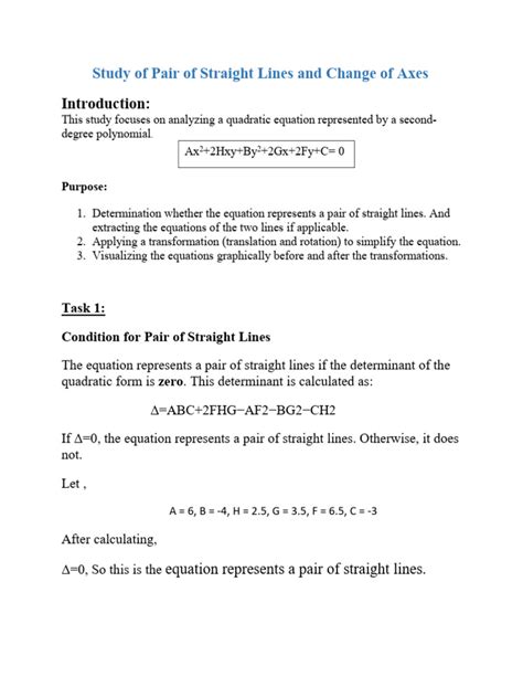 Mathassignment 1 Pdf Line Geometry Equations