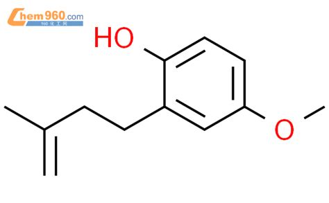 736985 58 3 Phenol 4 Methoxy 2 3 Methyl 3 Butenyl 化学式、结构式、分子式、mol、smiles 960化工网