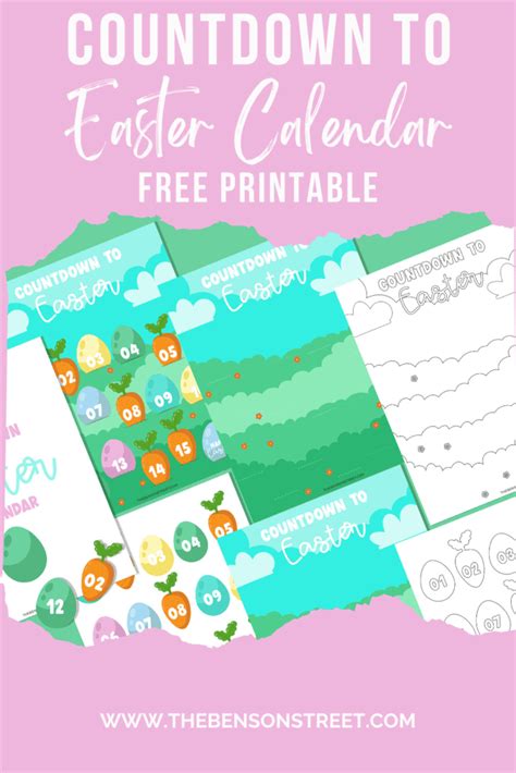 Free Printable Easter Countdown Easter Advent Calendar The Benson Street