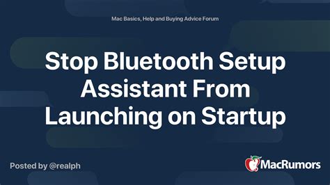 Stop Bluetooth Setup Assistant From Launching On Startup Macrumors Forums