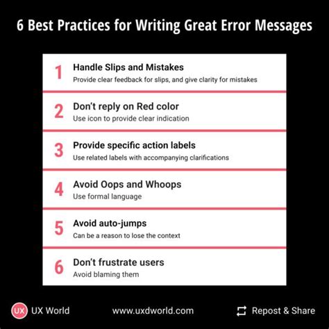 6 Best Practices For Writing Great Error Messages Ux Design World