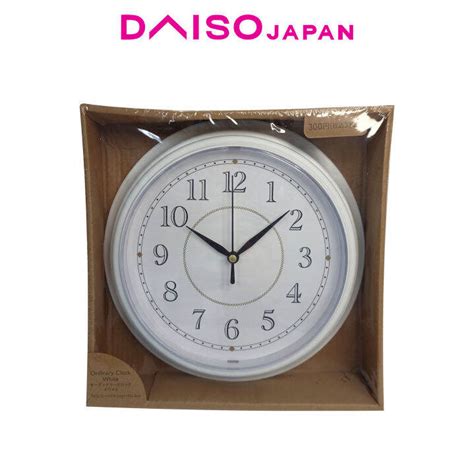 Daiso White Wall Clock 222cm Lazada Ph