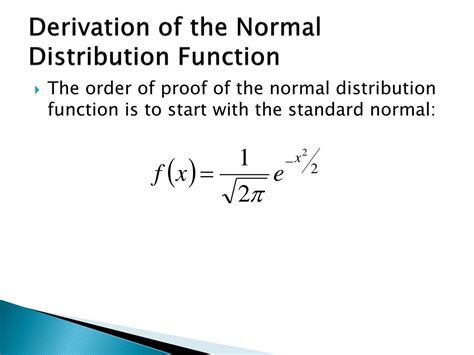 Ppt Derivation Of The Normal Distribution Powerpoint Presentation