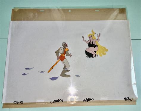 Original Don Bluth Dragons Lair Art Animation Cel Dirk And Princess