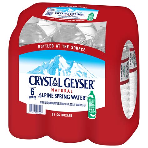 Crystal Geyser Natural Alpine Spring Water Front Right Elevated