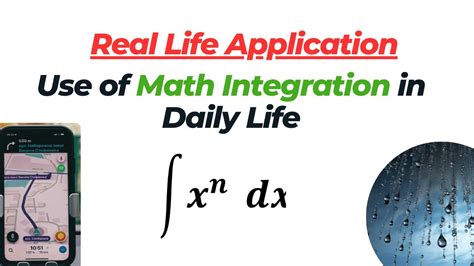 Application Of Math Integration In Daily Life Real Life Application