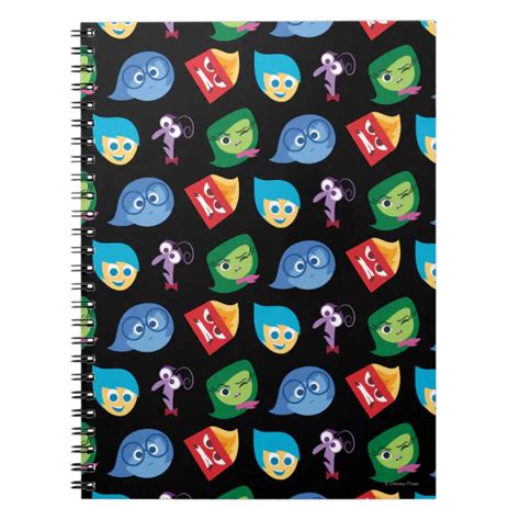 Inside Out Character Pattern Notebook Zazzle
