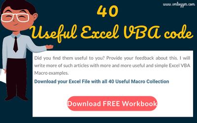 40 Useful Excel Macro VBA Examples Part 2 Of 2 FREE DOWNLOAD