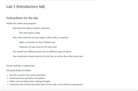 Solved Lab 1 Introductory Lab Instructions For The Lab