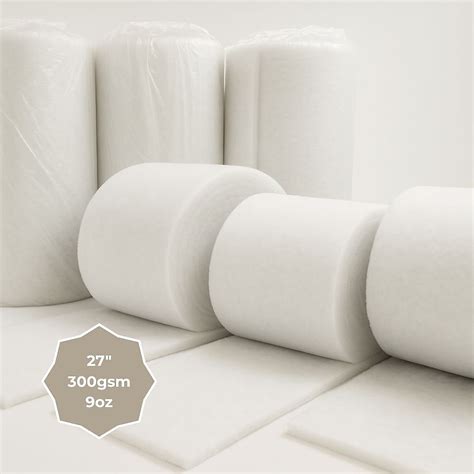 Green Loft Polyester Wadding 27 Inch Wide Hypoallergenic Soft Durable And Washable 9oz