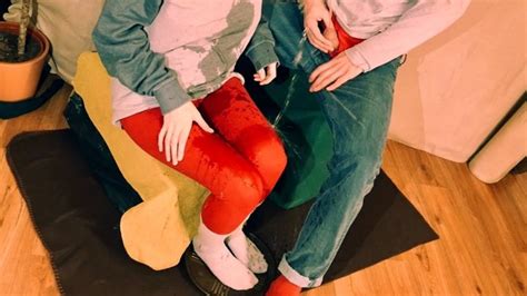 She Wants Me To Soak Her New Red Leggings In My Pee Artwork Without Audio Sensualpeecouple