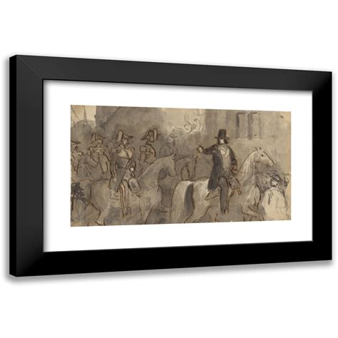 Constantin Guys 14x10 Black Modern Framed Museum Art Print Titled