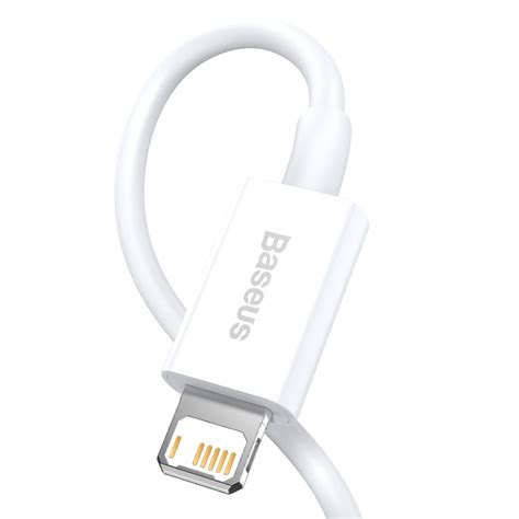 Baseus Superior Usb To Lightning Cable 2 4a 1m White Robomaterial