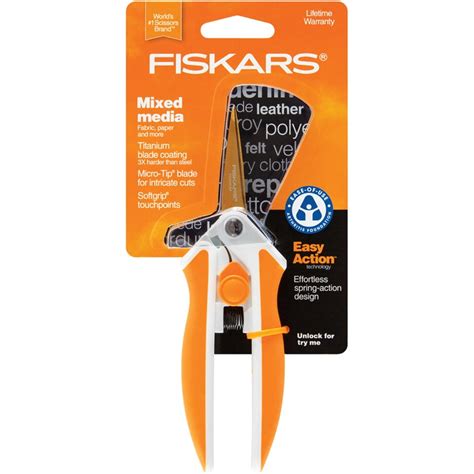 Fiskars Easy Action 5 Micro Tip Titanium Scissors Etsy