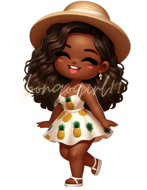 Pineapple Sunhat Collection Chibi Doll Png Chibi Doll Art Chibi