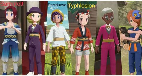 Pokemon Legends Outfits Hisui Starter Evolution Designs Rpokeleaks
