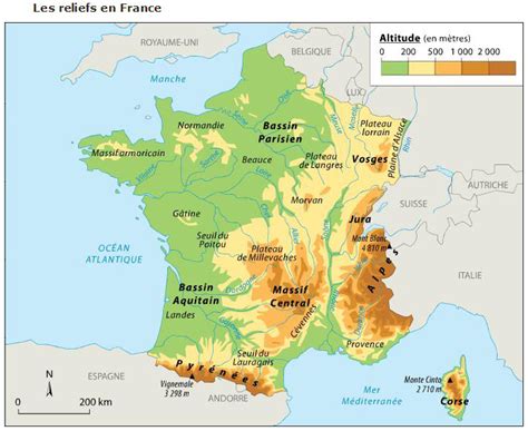 Le Relief De La France A Lécole Du Ptit Sentier