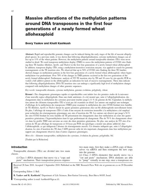 Massive Alterations Of The Methylation Patterns Around Dna Transposons