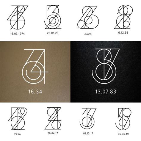 Monogram Tattoo Logo Design Set