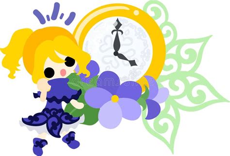 Cute Violet Girl Stock Vector Illustration Of Flash 86342681