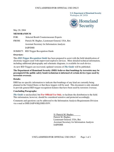 Us Homeland Security Ied Trigger Recognition Guide Pdf Improvised Explosive Device Timer