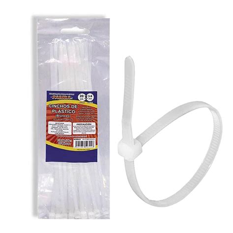 Cinchos De Plastico Bolsa C25pz 20cm Blanco Almacenes Farah