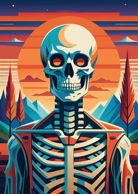 Art Of Human Skeleton Drawing Abstract Minimal Flat Art 48733252 Vector