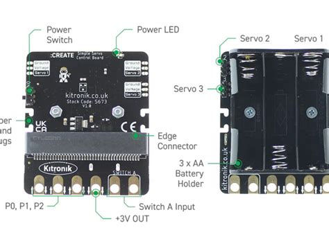 Kitronik Simple Servo Control Board For Bbc Microbit Kiwi Electronics