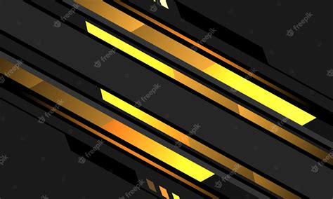 Premium Vector Abstract Yellow Light Line Cyber Slash Grey Black Circuit Modern Futuristic