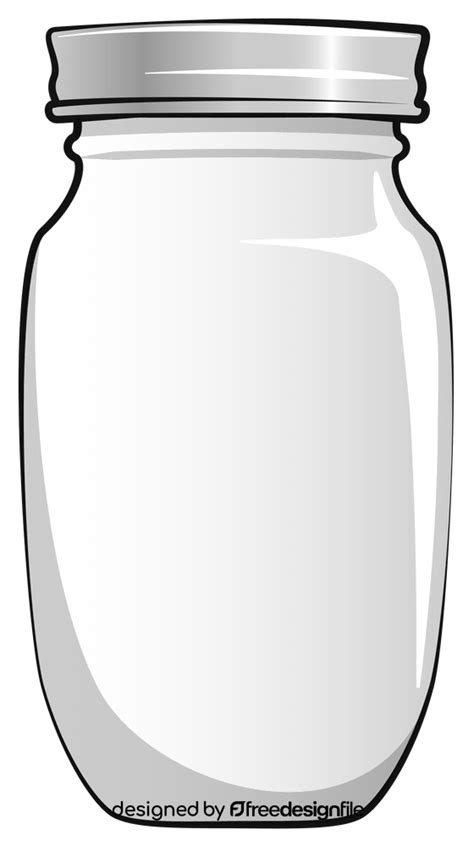 A Clipart Image Of A Glass Jar With A Red Lid And A String Tied Around